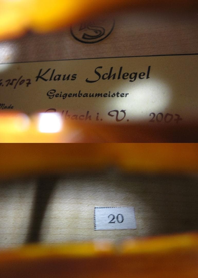 【新作ドイツ製】 Klaus Schlegel No.20 バイオリン 4/4