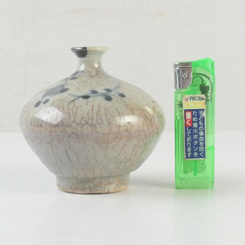 伊万里焼　古伊万里　染付　花文　油壷　小壷　V　9708