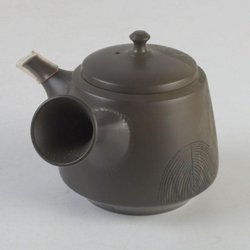 煎茶道具　常滑焼　伊藤昭陽作　急須　茶壷　共布共箱　V　9772