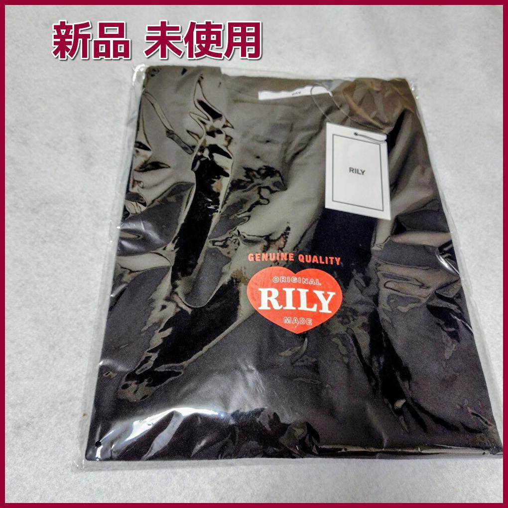 RILY ハートロゴTシャツ ブラック 黒