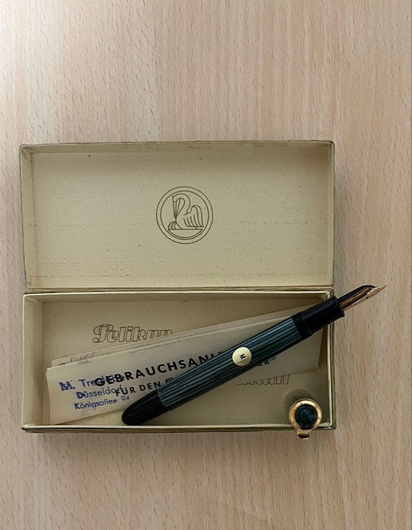 PELIKAN 400 万年筆 グリーンストライプ