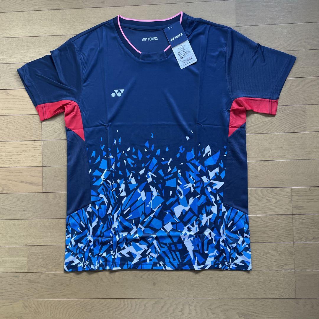 ヨネックス　YONEX バドミントン日本代表モデルゲームシャツ　新品　Lブルー