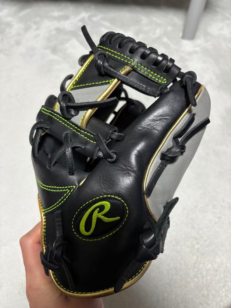 Rawlings 軟式グローブ 右投げ用 黒/グレー/金