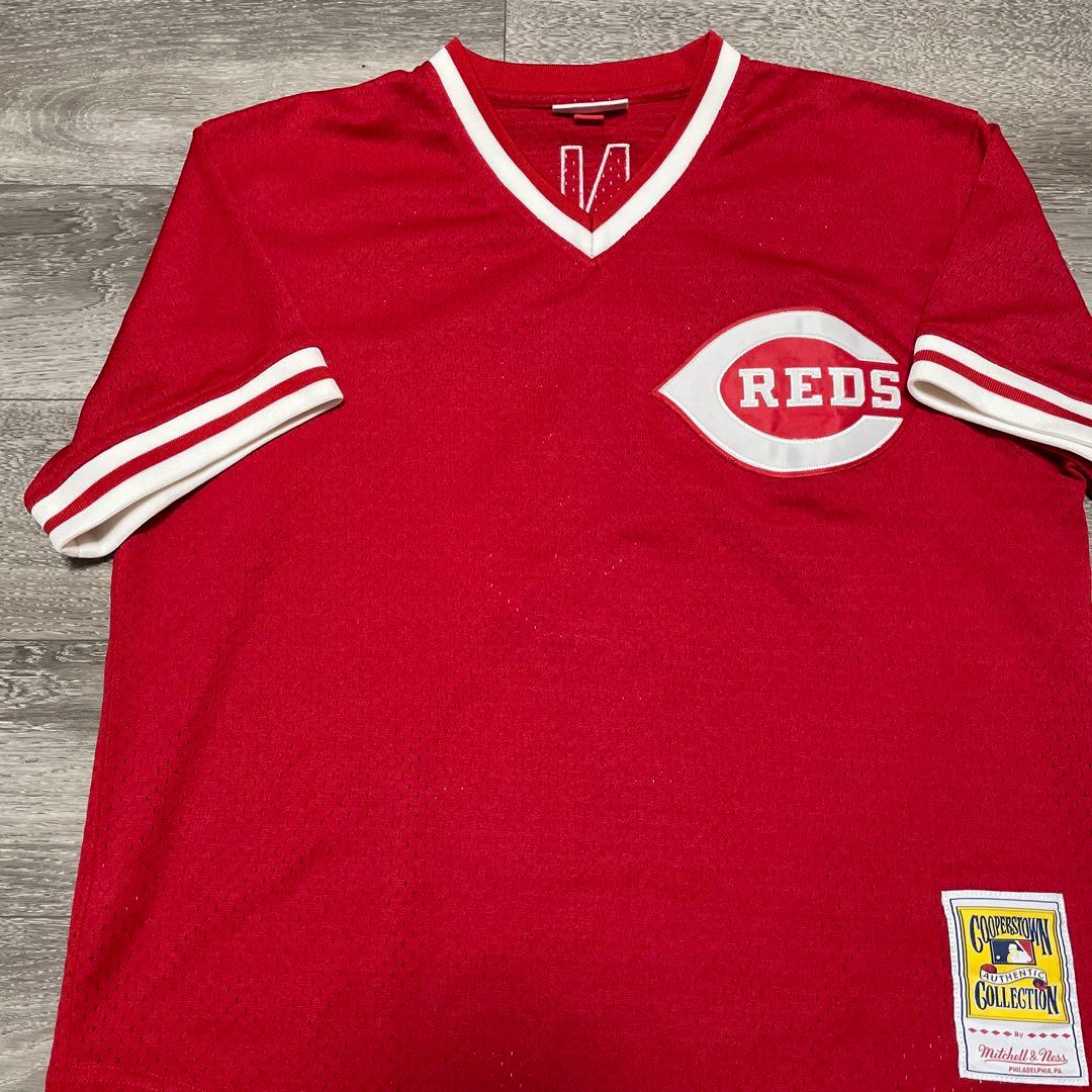 極美品 Mitchell & Ness REDS 5 BENCH Jersey