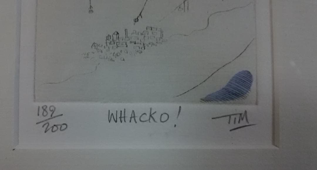 ティムバルマー　Tim Bulmer　版画　whacko!