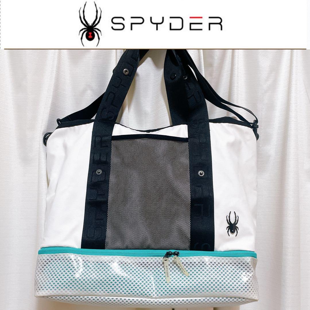 【美品】SPYDER スパイダー トートバッグ ホワイト ゴルフ スポーツバッグ