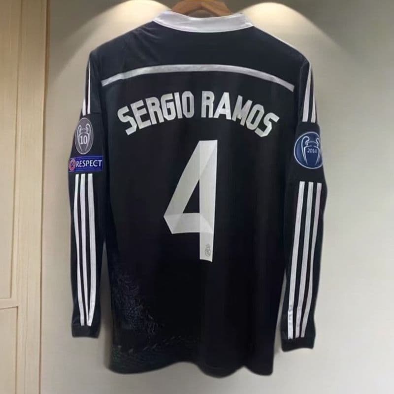 14-15 レアル・マドリード Sergio Ramos 長袖 シャツ 背番号4