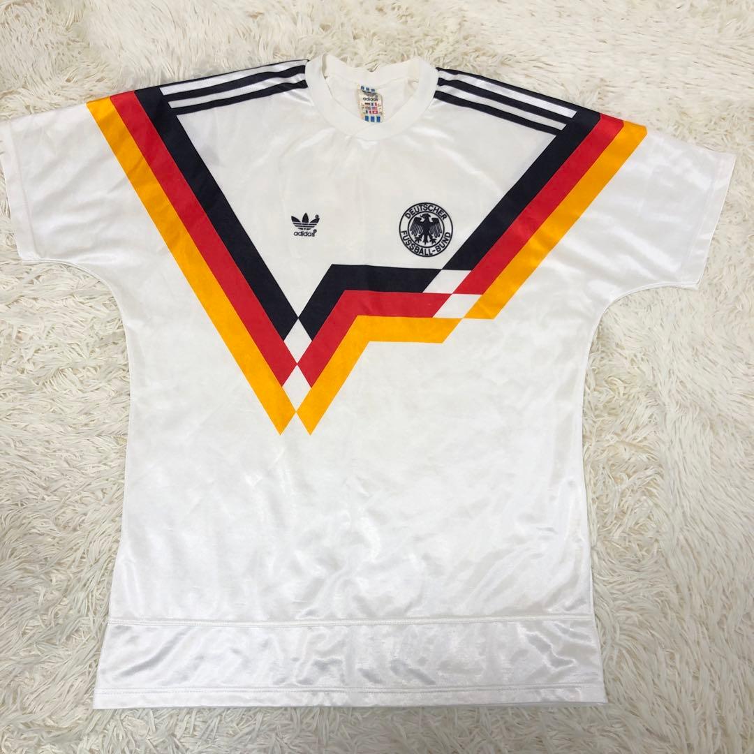 90s ドイツ製 adidas サッカー ドイツ代表 フットボール Tシャツ L