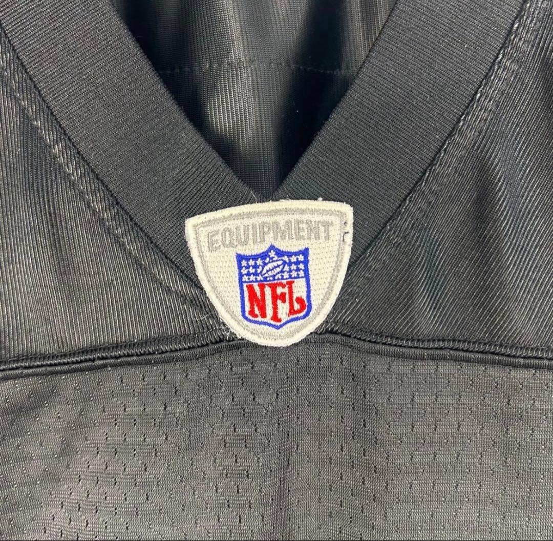 リーボック NFL 全刺繍 レイダース アメフトゲームシャツ XL