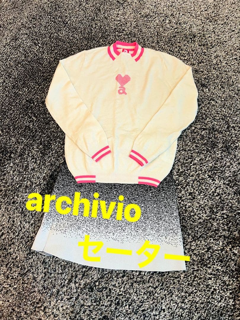 archivio＊アルチビオ＊ニット＊セーター＊ゴルフウェア＊ハート