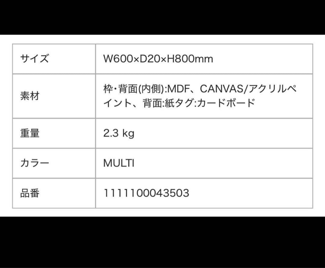 【※限定価格】Francfranc SANDYWELCH 絵画 アートボード