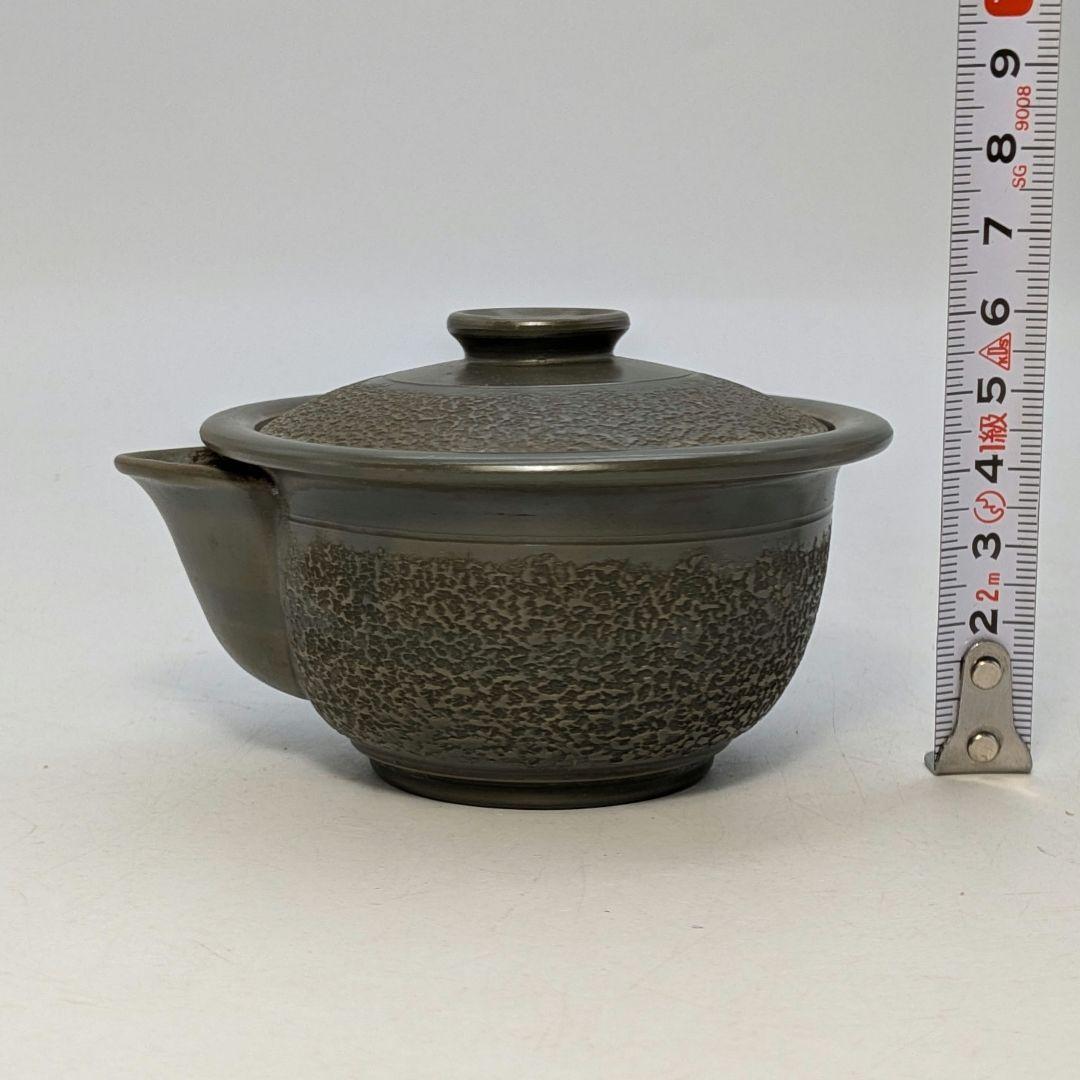 藤田龍峰 青備前石目煎茶器（宝瓶・湯冷まし・煎茶碗5客） 合箱合布 備前焼 急須
