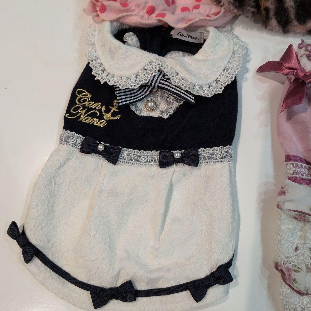 美品♥キャンナナ ♥フリル花柄犬服 小型犬用SS2枚＋１枚♥３枚セット