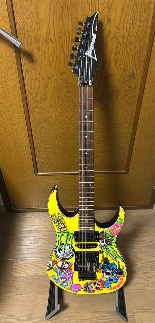 Ibanez RGシリーズ イエロー ステッカーアート
