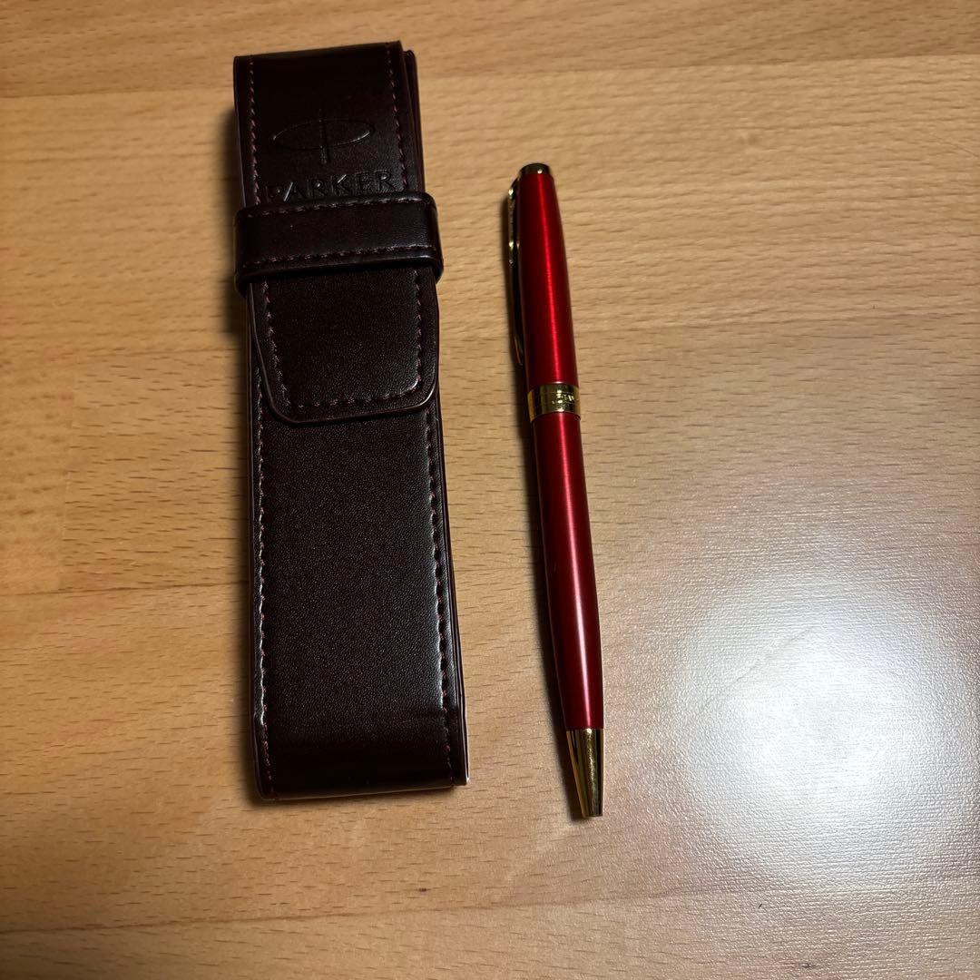 Parker レザーペンケース付きParker ボールペン