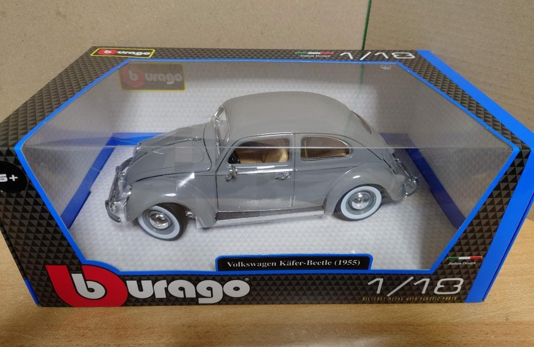 1/18 フォルクスワーゲン ビートル グレー VW BEETLE 1955