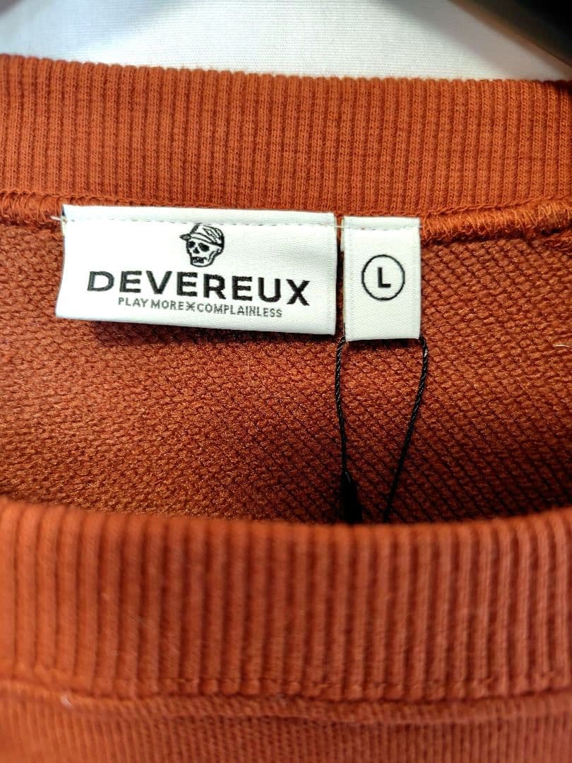 新品【DEVEREUX GOLF】 クルーネック／トレーナー／ブラウン／L