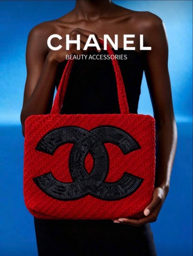 即日発送 CHANEL 最安値 ノベルティトートバッグ ビッグココマーク レッド
