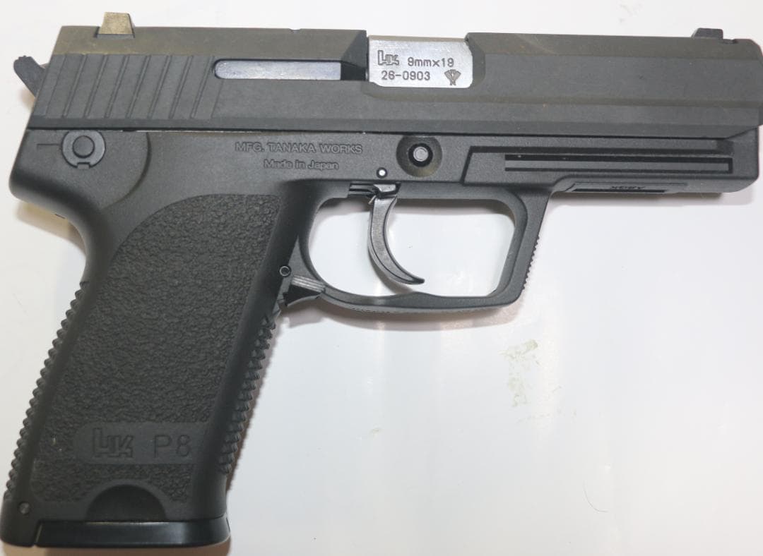 タナカワ－クス製　ＨＷ樹脂ガスガン　Ｈ＆K　Ｐ８　合法品　中古品