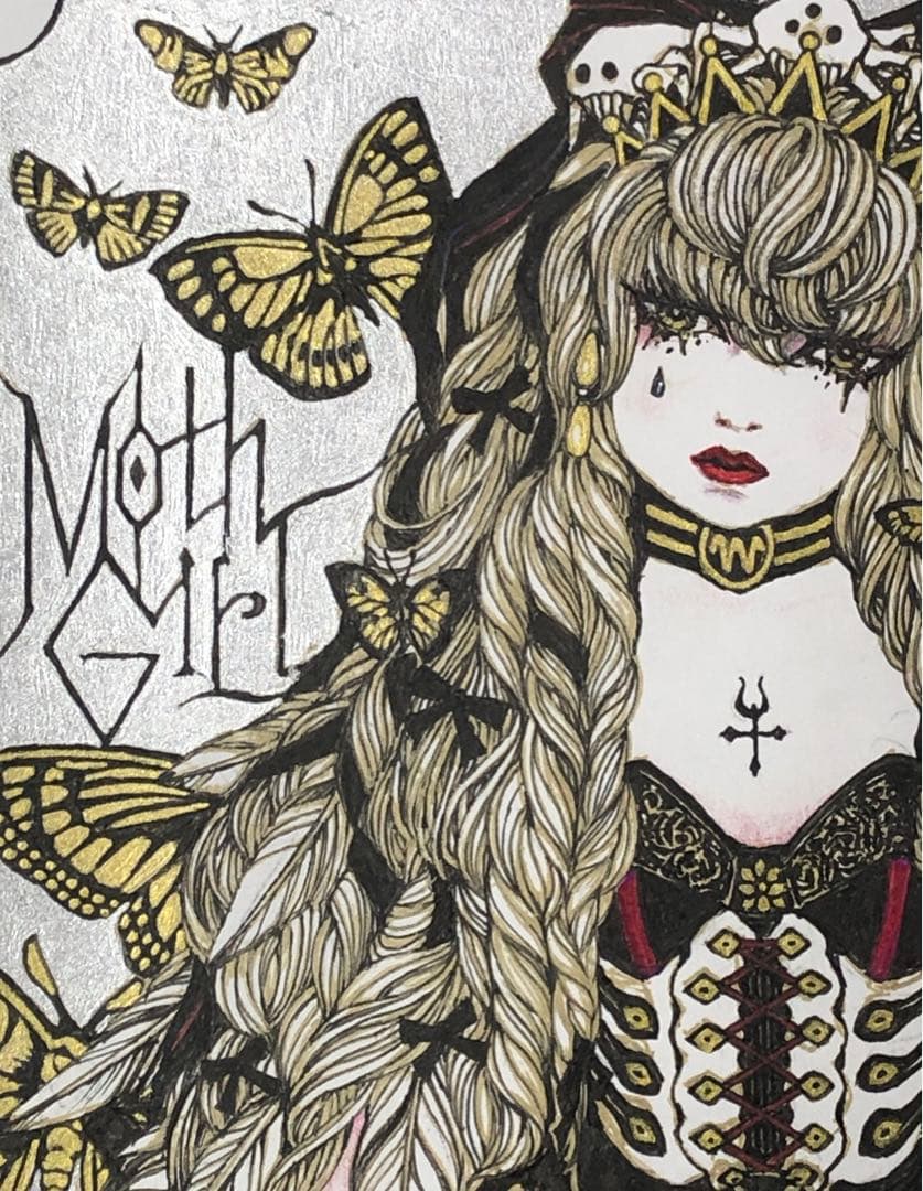 絵画 Moth Girl
