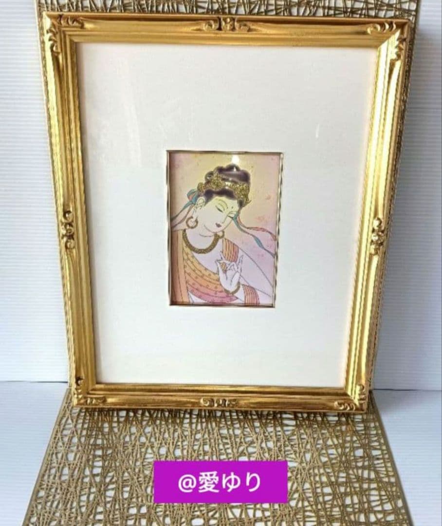 ⚜️草場一壽⭐陶彩画♦原画⭐【貴重】❄️『和顔』【肉筆サイン入り】観世音菩薩