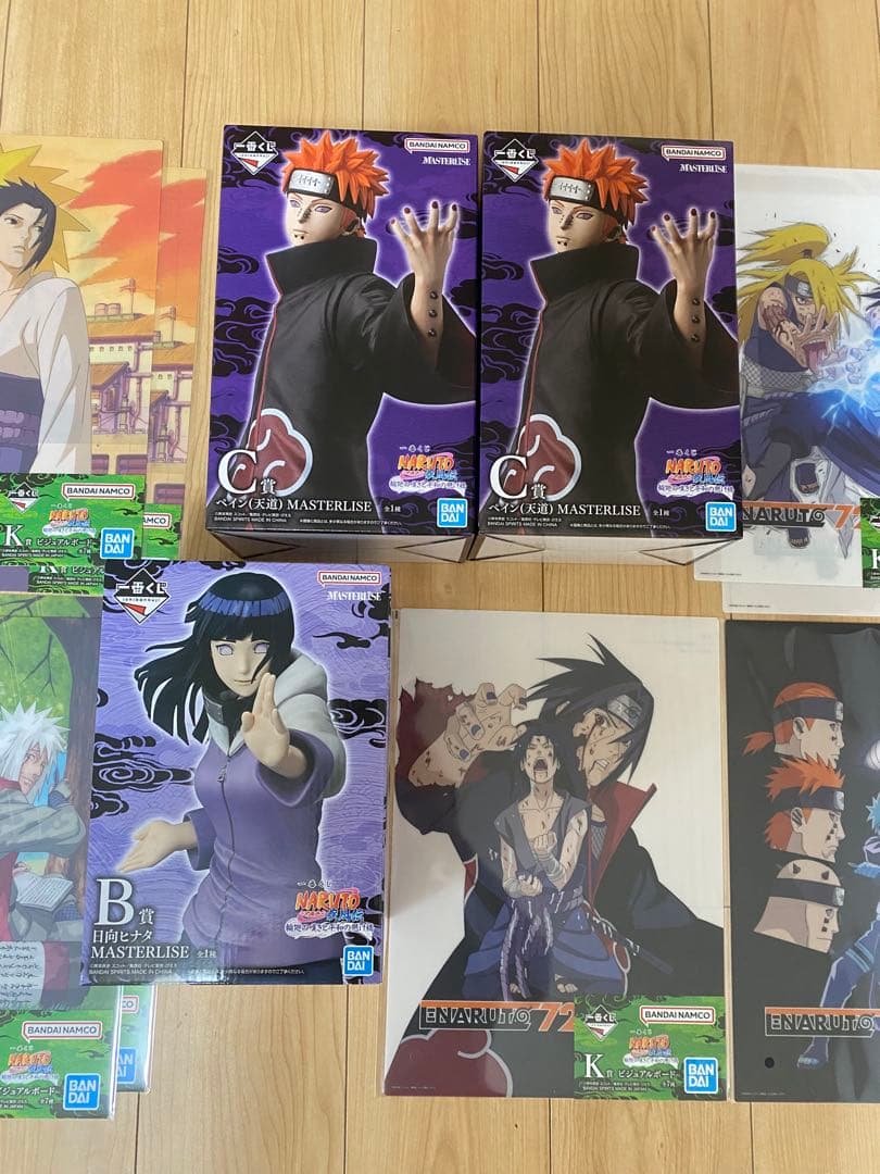 NARUTO 一番くじ ペイン2点 ヒナタ1点 ビジュアルボードおまけ
