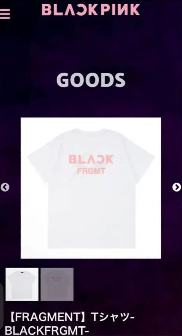 “BLACK PINK × FRAGMENT”TシャツBLACKFRGMT(S)