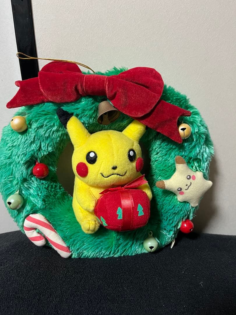 2003 ポケモンセンター　ピカチュウ　クリスマス　リース　ぬいぐるみ