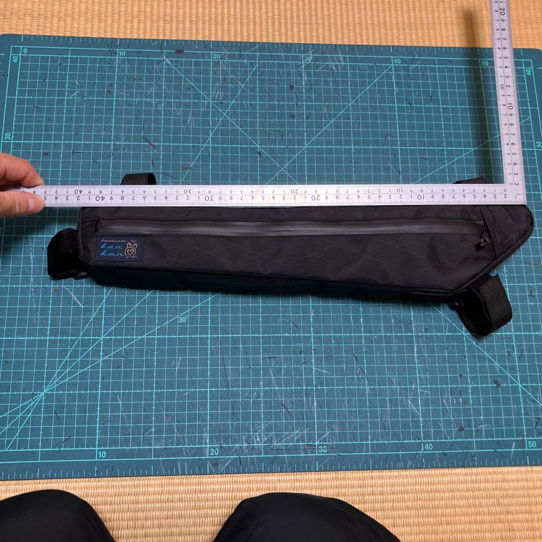 ハンドメイド　フレームバッグ　x-pac ブラック　42cm