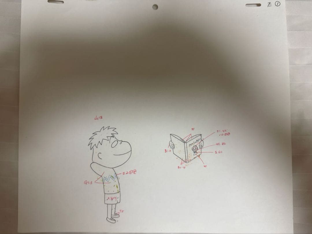 レア！さくらももこ　ちびまる子ちゃん　セル画　下書き付き