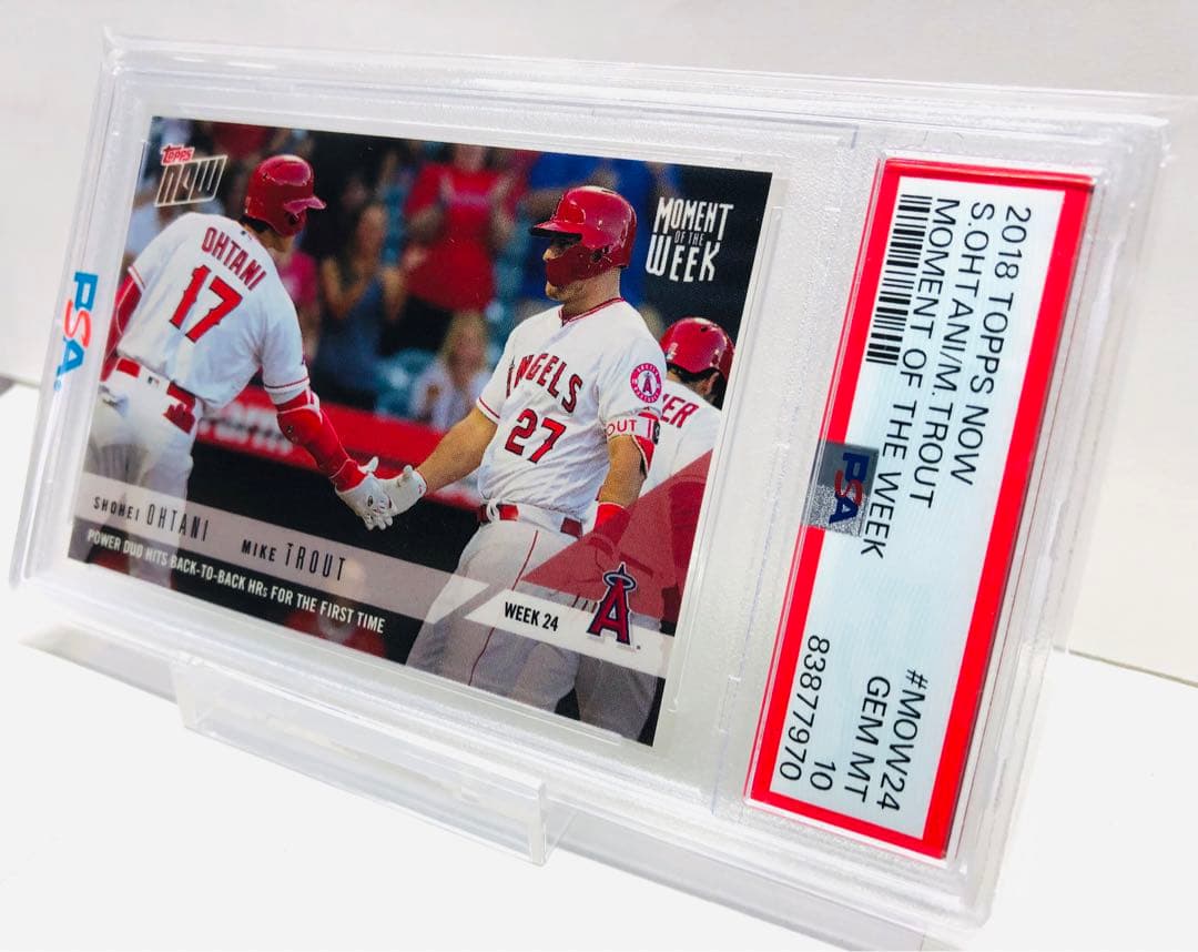 PSA10 大谷翔平 トラウト 2018 TOPPS Now MOW24 RC