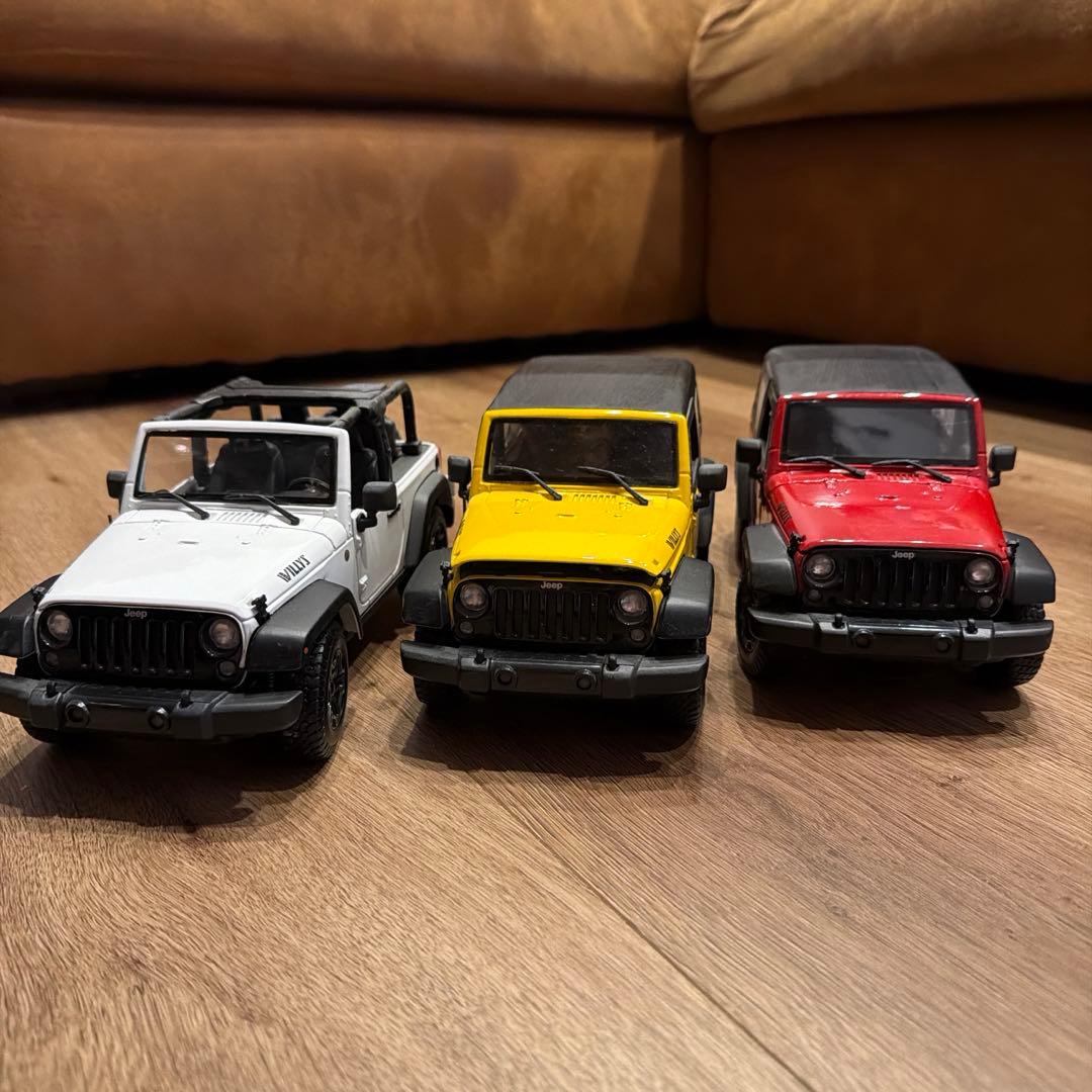 Maisto マイスト jeep ラングラー　1/18 ミニカー　3台セット