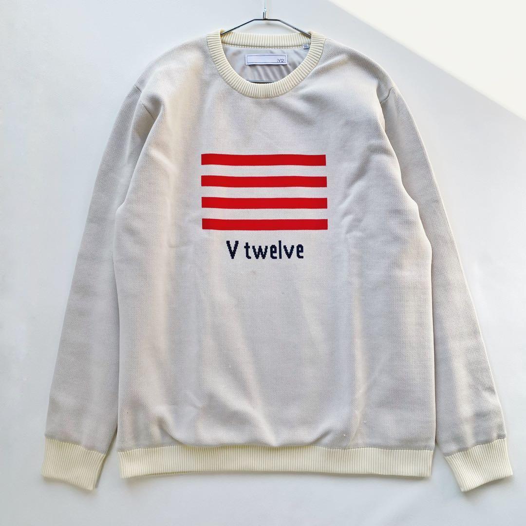 24AW ヴィ トゥエルヴ ニット XXlL クリーム US KNIT