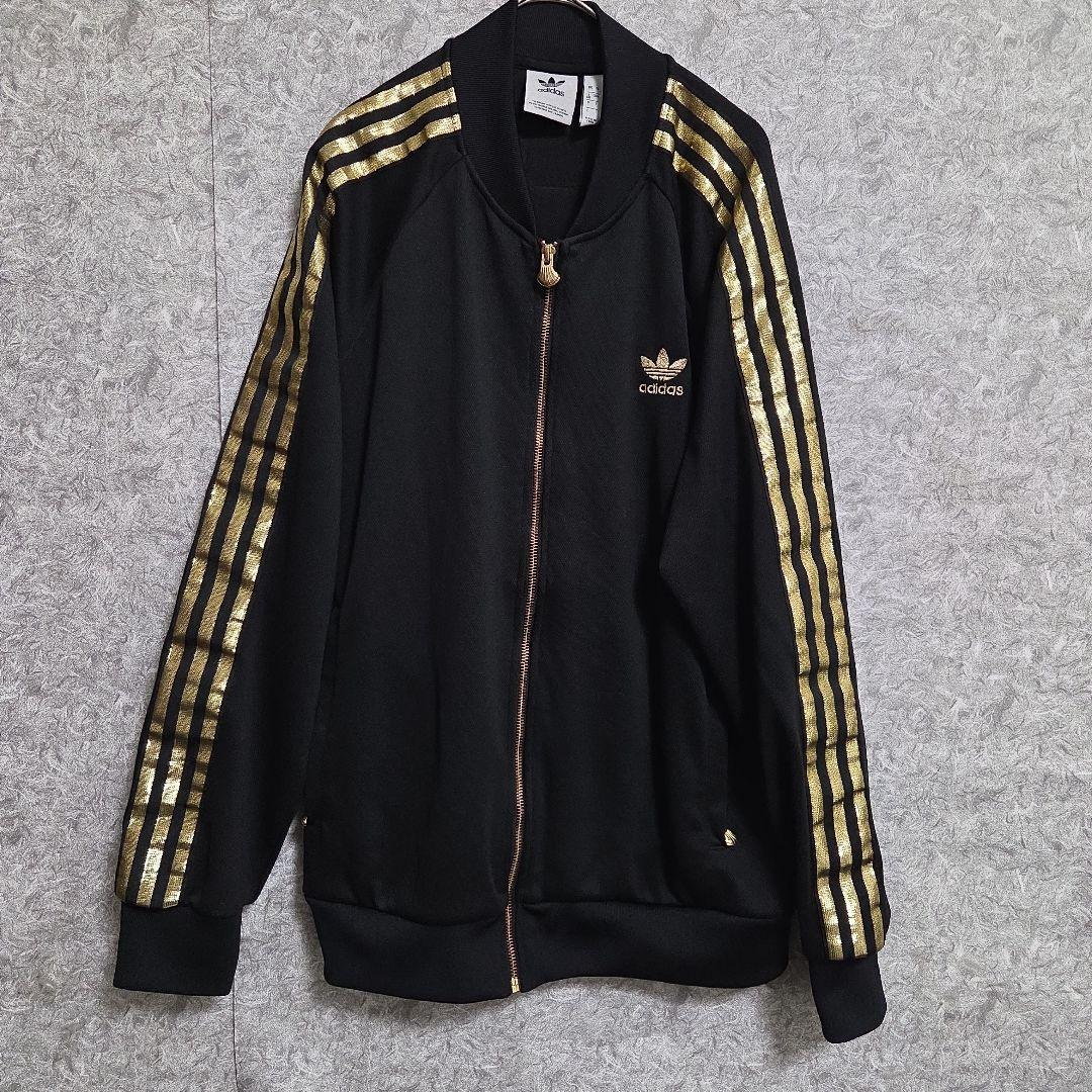 adidas ジャージ　50周年　セットアップ　ゴールド　黒　金　ジャケット