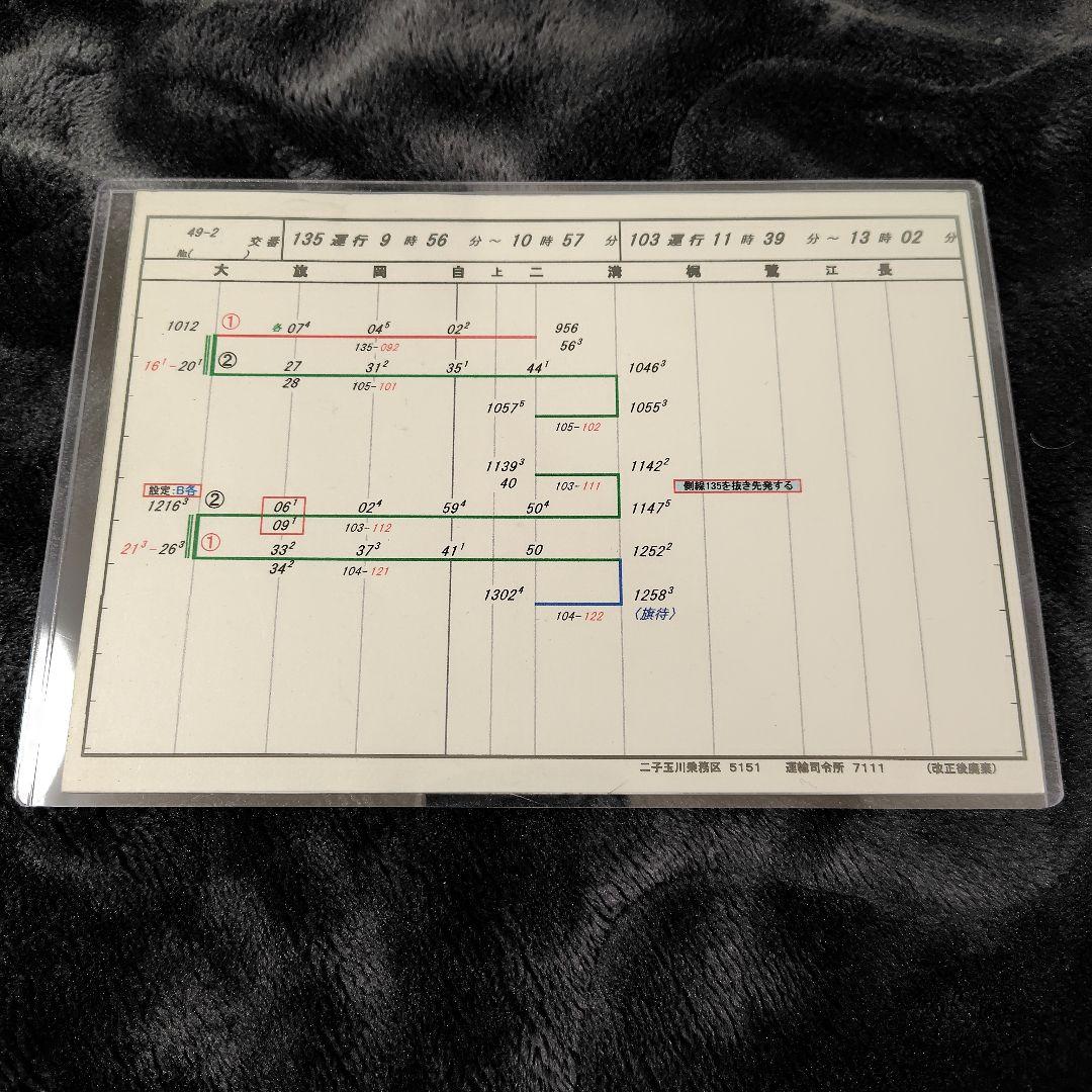 業務用時刻表 ３枚セット
