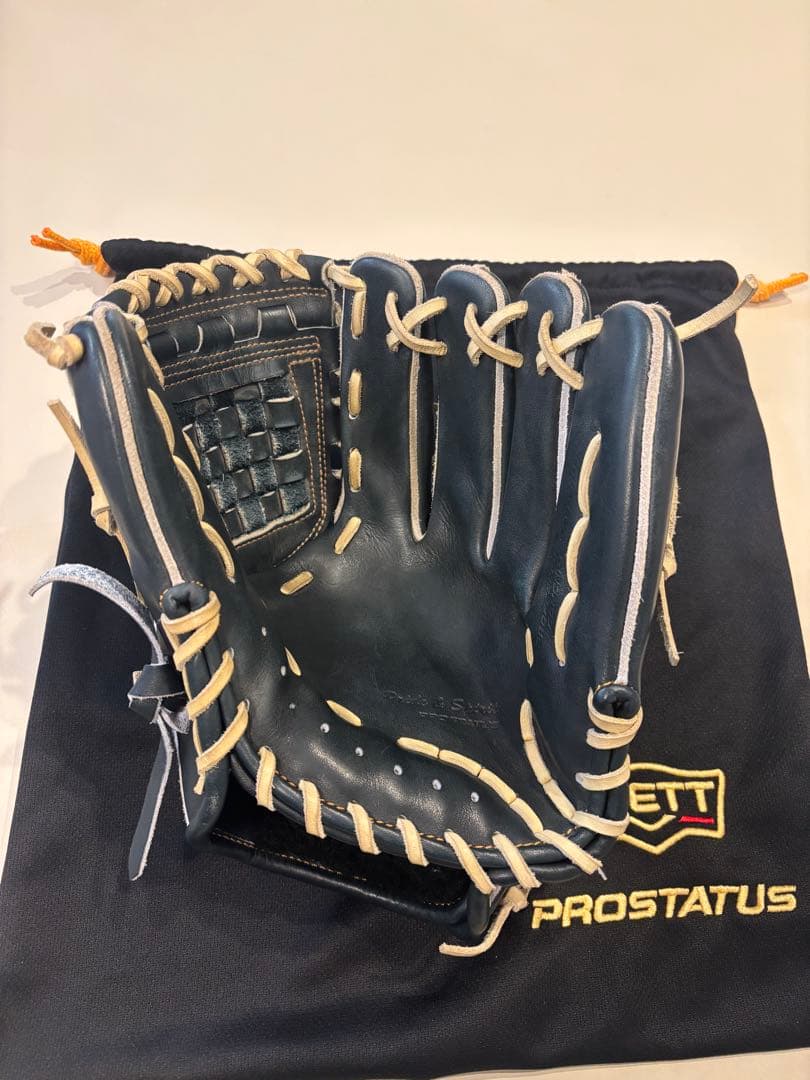 ZETT PROSTATUS 硬式野球グローブ ネイビー源田モデル