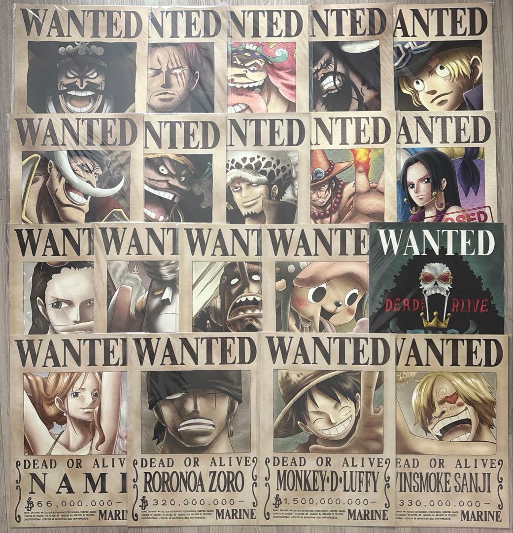 ONE　PIECE　ワンピース　手配書ポスター　海軍発行 公式手配書