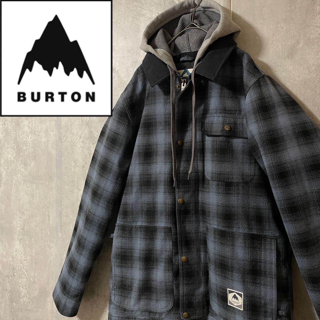 Burtonバートンスキーウェアスノーボードジャケットパーカーフード黒ブラック紺