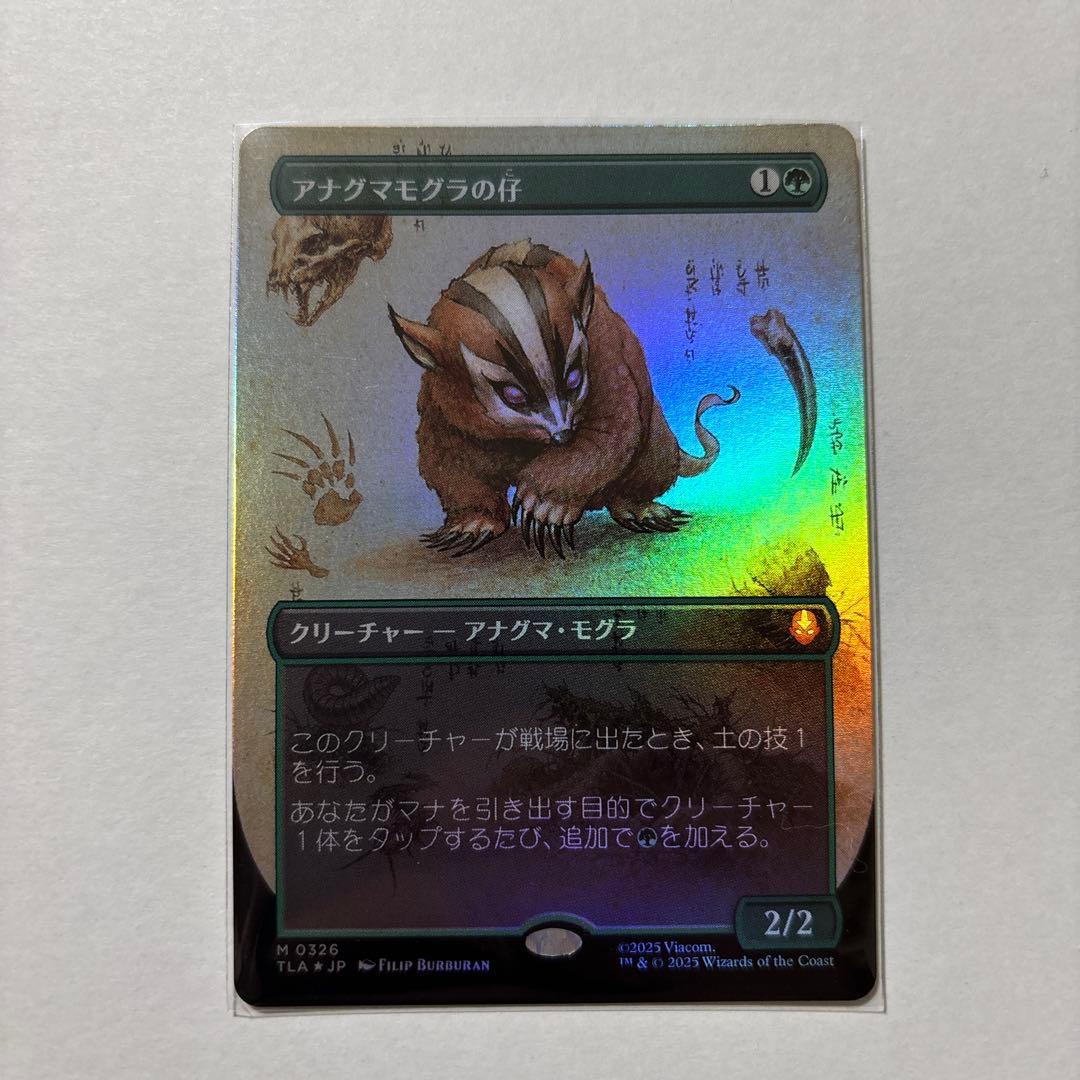 【FOIL】アナグマモグラの仔/Badgermole Cub フルアート　MTG