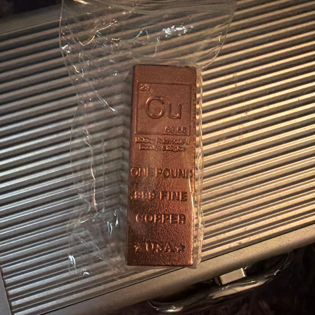 純銅1 Pound Copper Bar 999FineUniquels