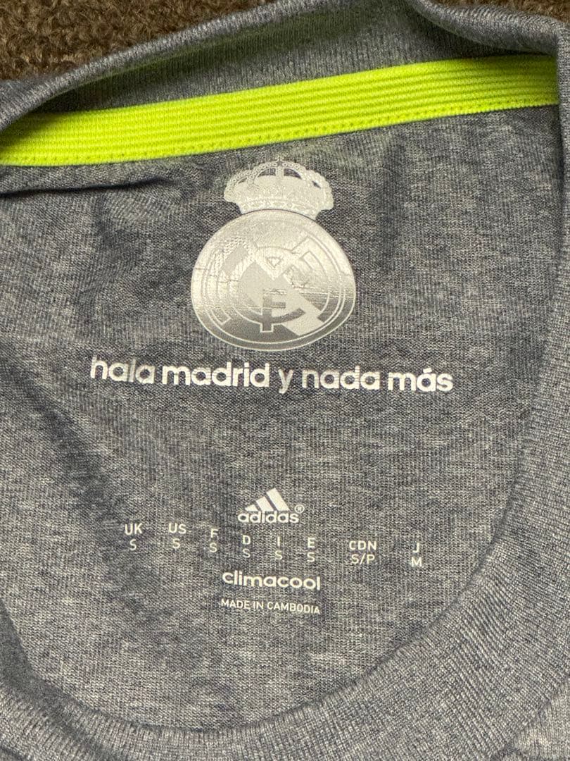 adidas Real Madrid Tシャツ Mサイズ グレー