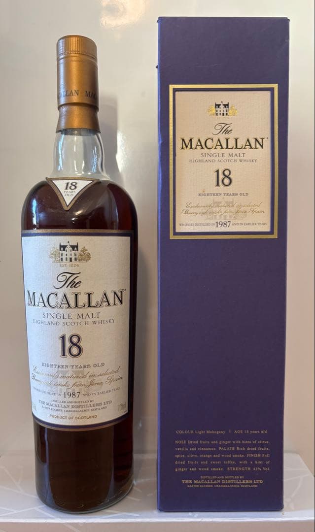 The Macallan 18年 シングルモルトウイスキー 1987年