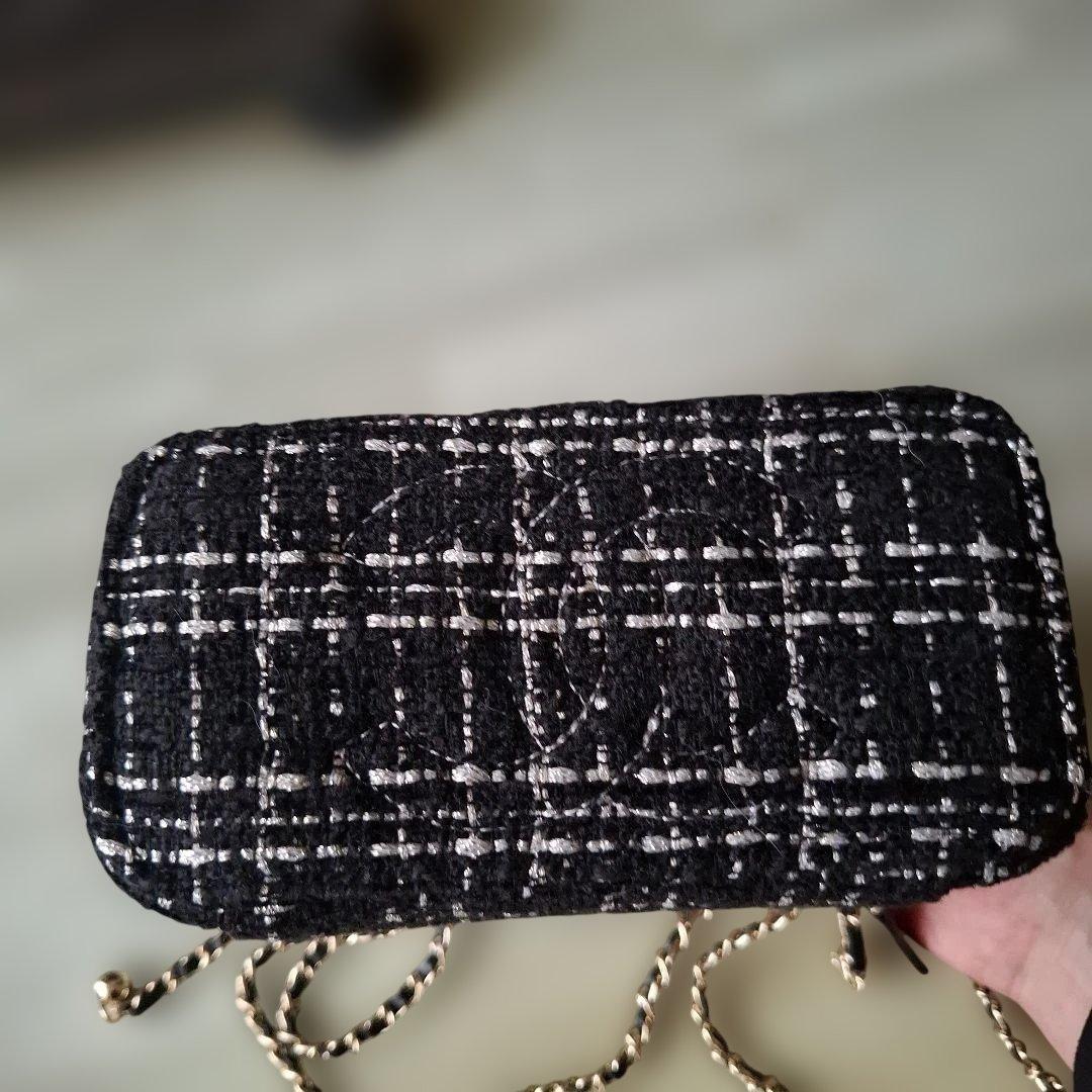 CHANEL ツイードチェックバッグ