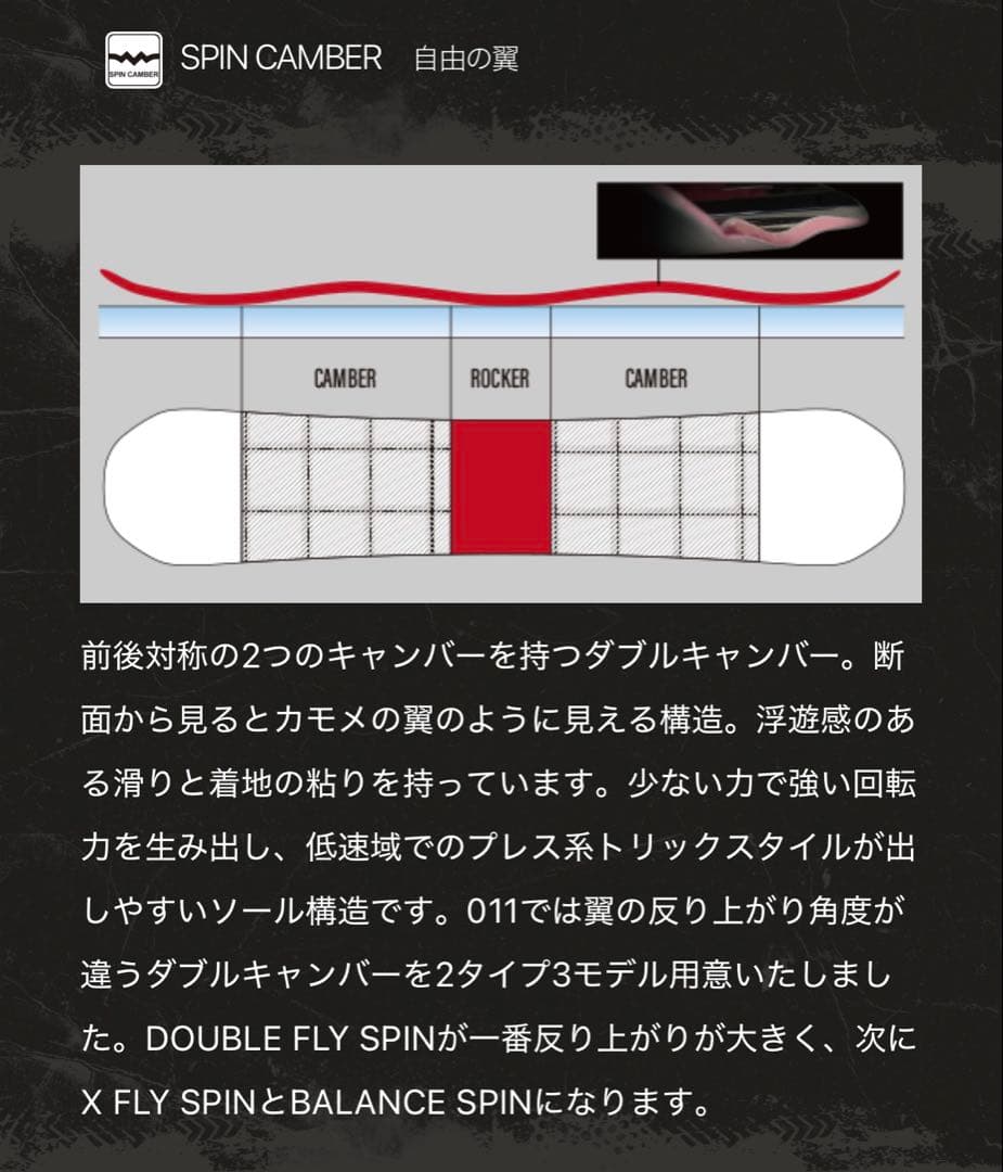 011artistic XFLY SPIN 141 ゼロワン グラトリ スノボ板