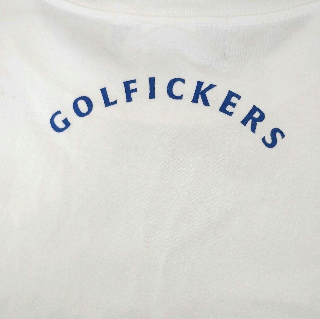 Golfickers ゴルフウェア メンズL 白 半袖Tシャツ アヒル
