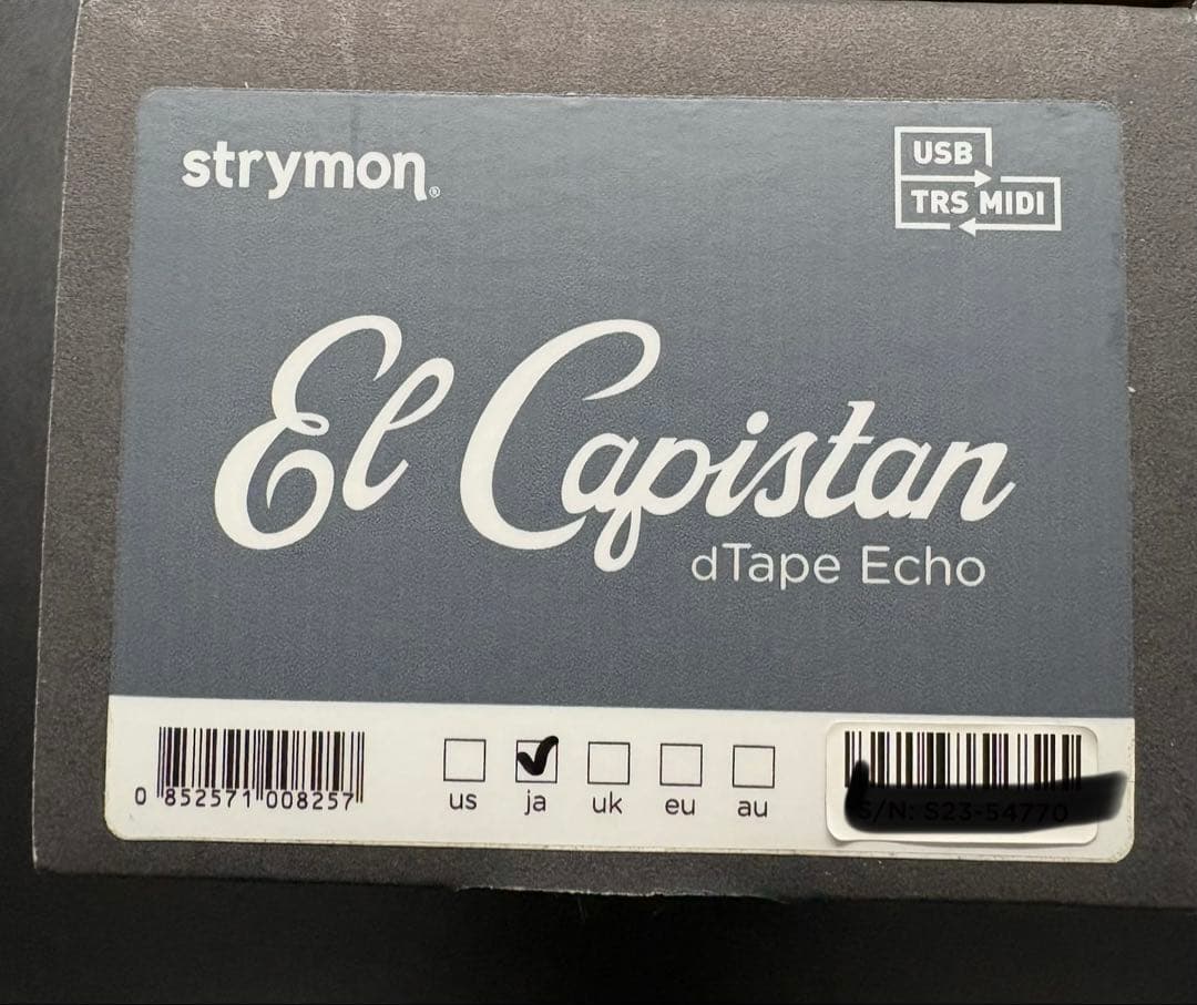 STRYMON El Capistan V2 2025年7月新品購入