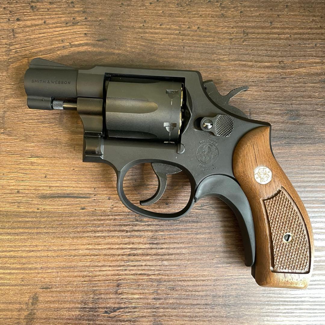 タナカワークス S&W M10 木製グリップ&アダプター付 ガスリボ