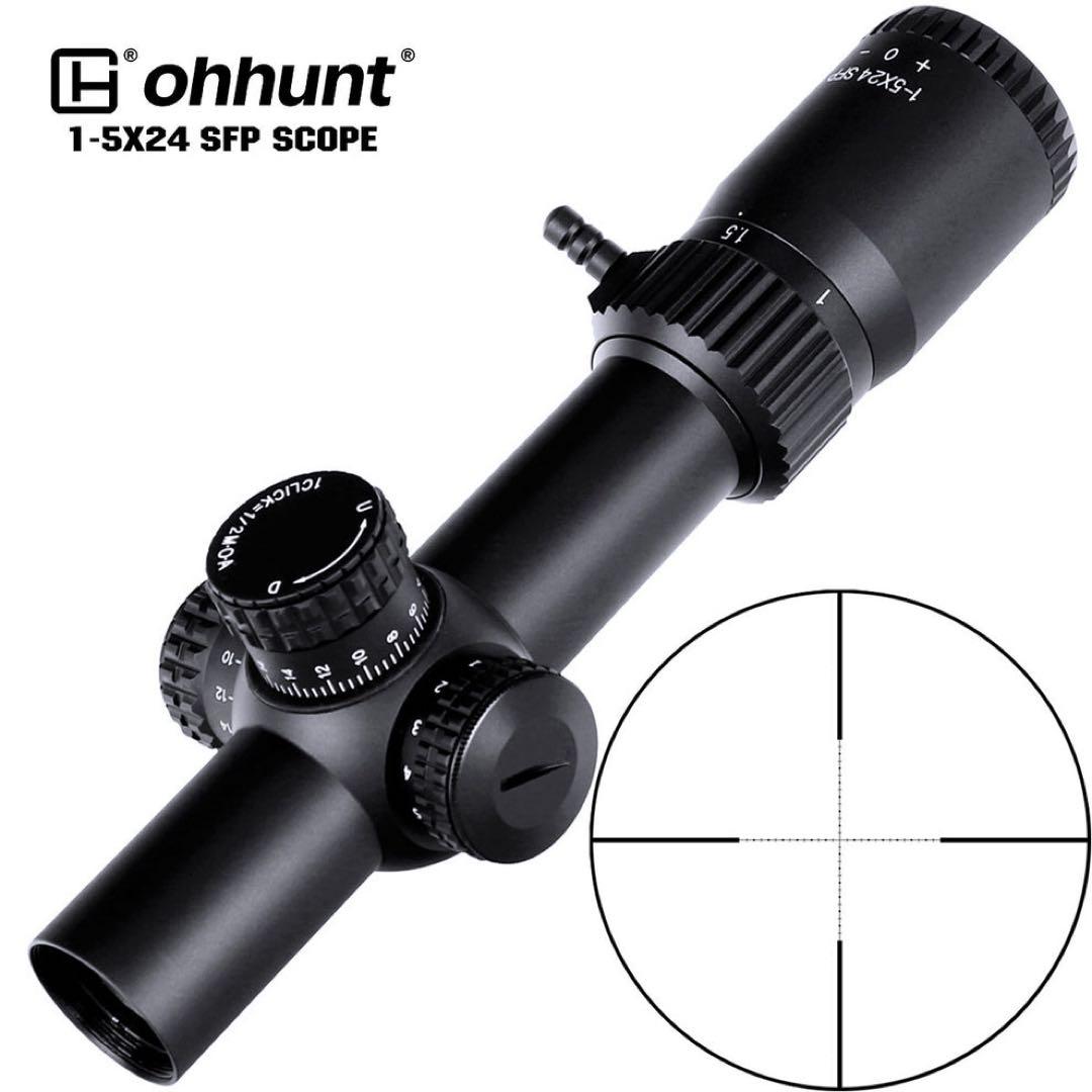 ohhunt®コンパクトライフルスコープ 1-5X LPVO 光学照準器