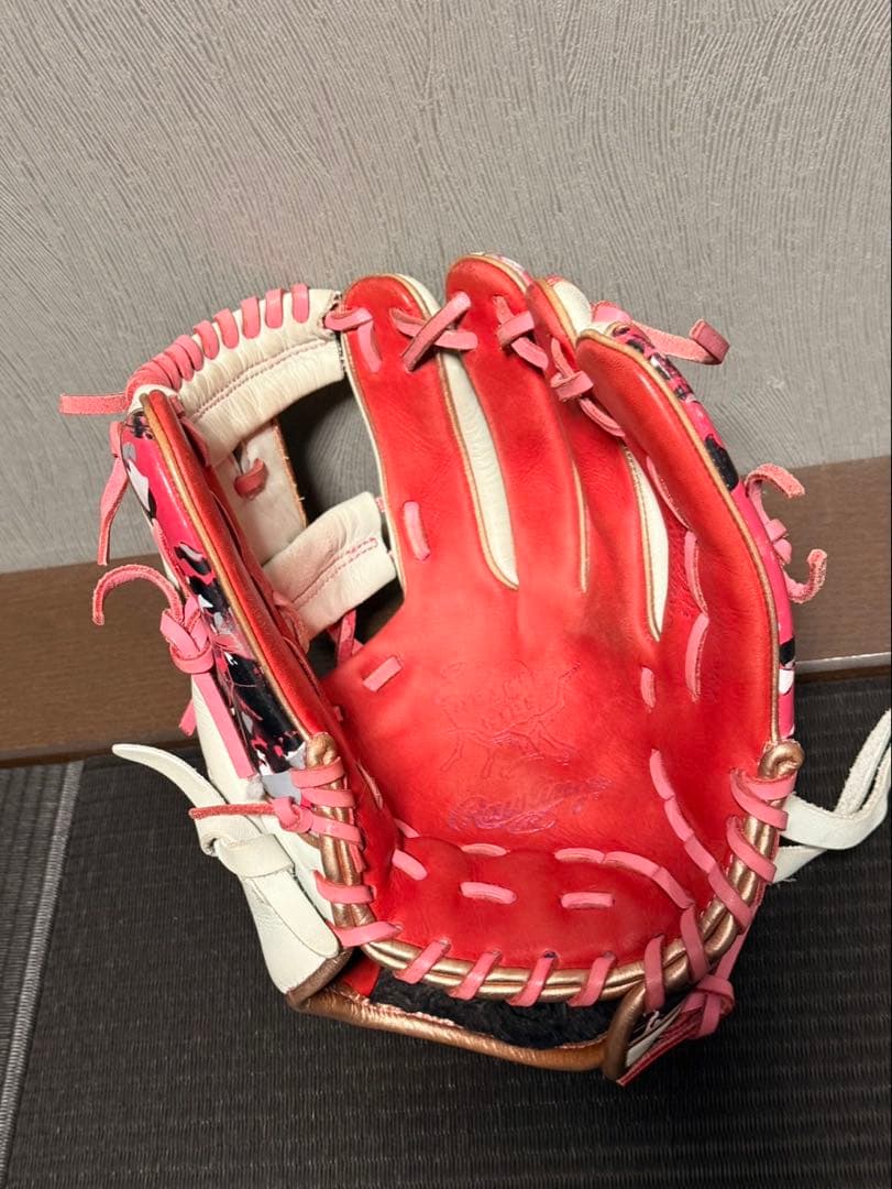 Rawlings 軟式グローブ 赤/白