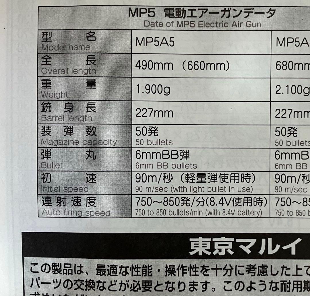 東京マルイ Heckler & Koch MP5A5 電動エアガン